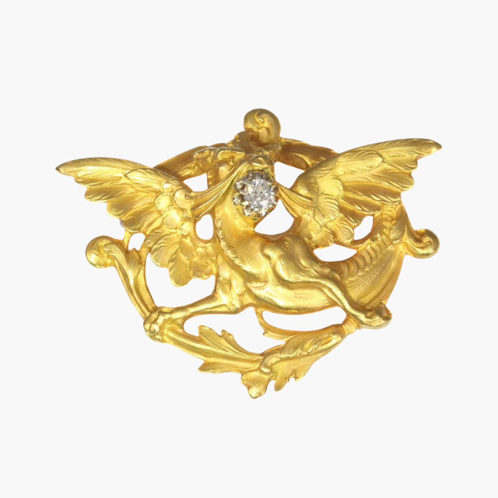 Broche or - Bijoux de luxe certifiés - 58 Facettes