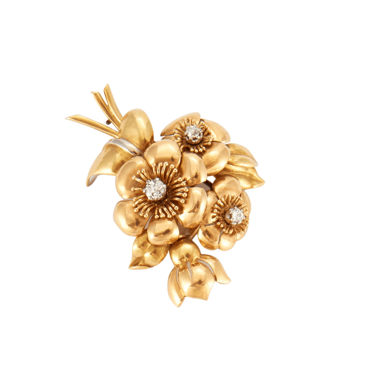 BROCHE EN OR JAUNE, DIAMANTS - 8407414178121 - 58 Facettes