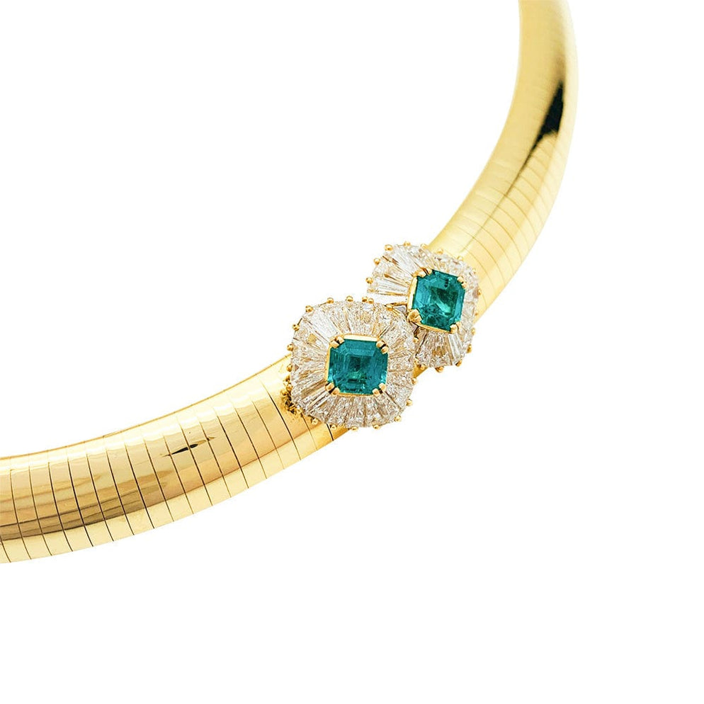 Collier Mauboussin en or jaune, diamants et émeraudes. - 7002727415957 ...