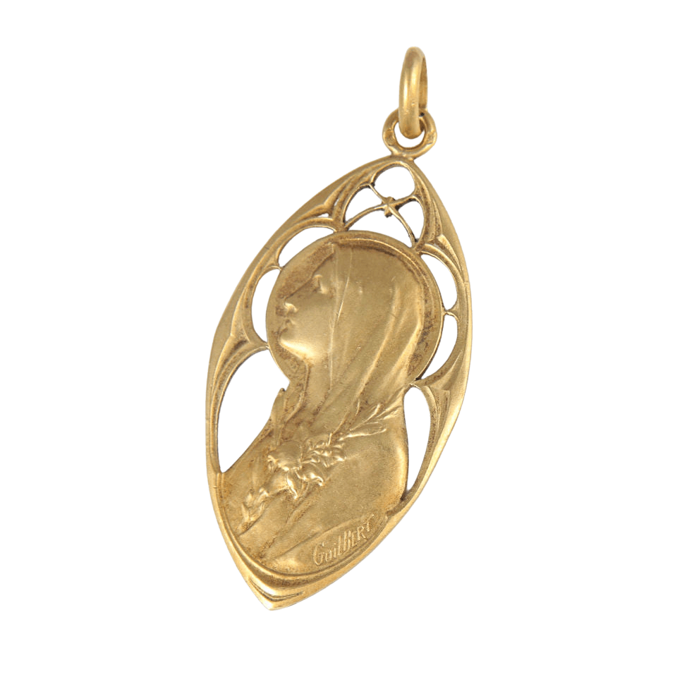 Médaille de la Vierge Marie de Guilbert, époque Art Nouveau ...