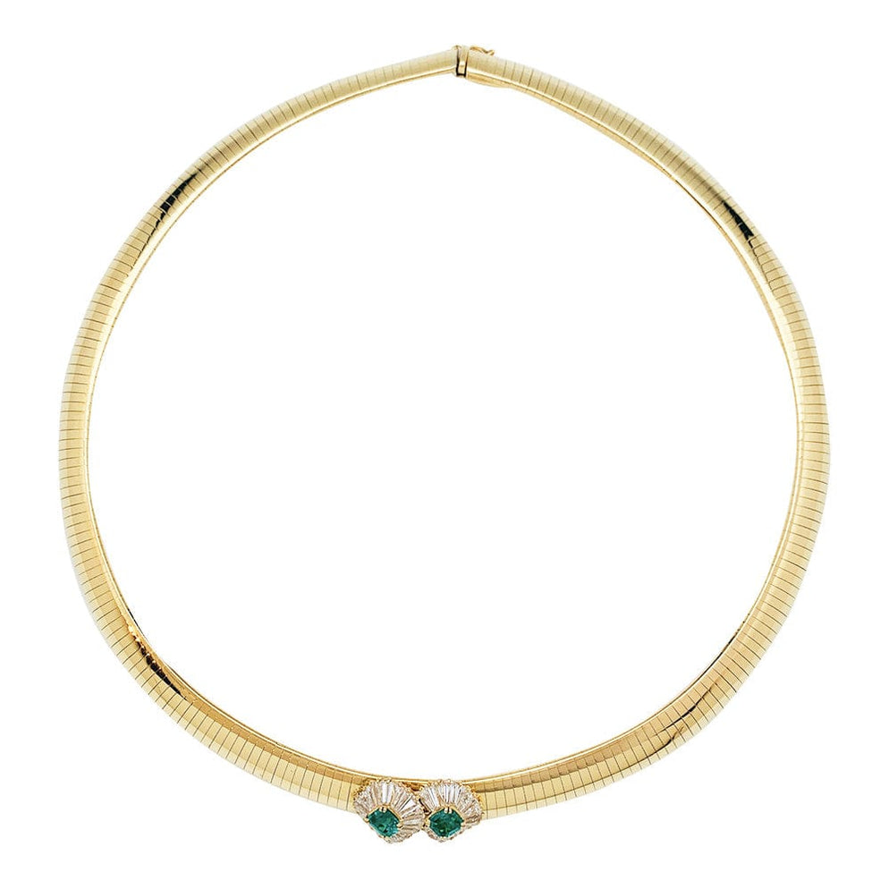 Collier Mauboussin en or jaune, diamants et émeraudes. - 7002727415957 ...