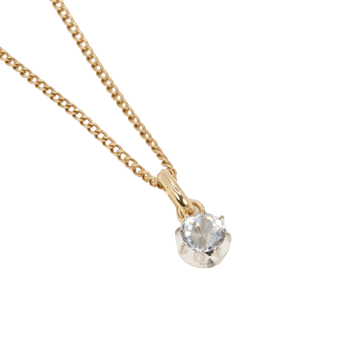 Pendentif solitaire pierre du Rhin - 8819609043273 - 58 Facettes